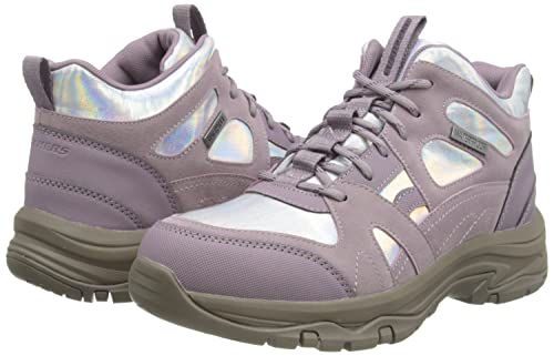 Skechers Women's Relaxed Fit Trego - Brilliant Hue Hiking Boots, Lavender, 6.5 M