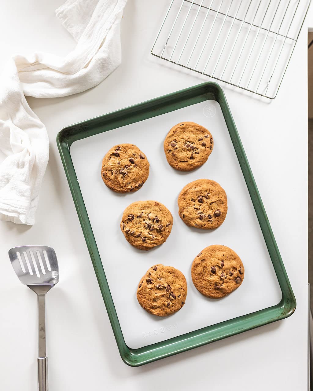 The Silicone Kitchen Silicone Oven Baking Mats - Vintage Navy Blue/Pearl Gray Bundle - BPA Free, (2 Half Sheets, 2 Quarter Sheets)