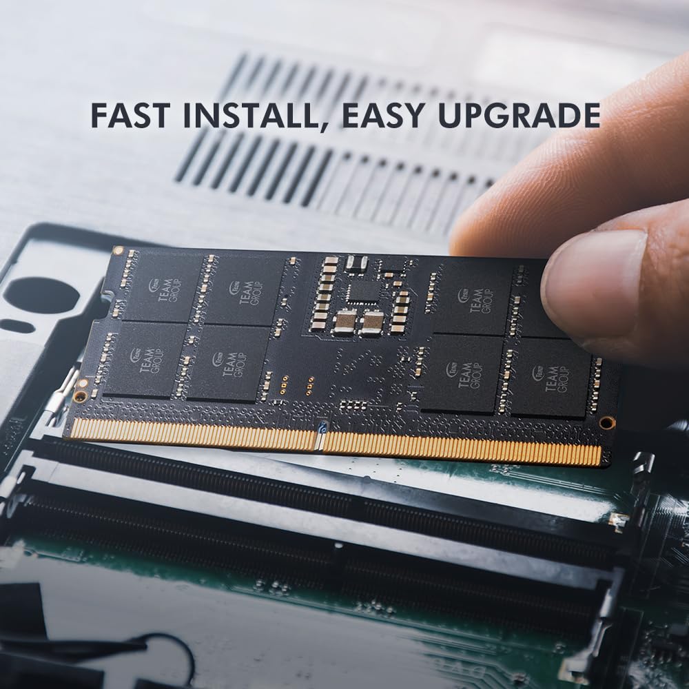 TEAMGROUP Elite SODIMM DDR5 32GB (2x16GB) 4800MHz (PC5-38400) CL40 Non-ECC Unbuffered 1.1V 262 Pin Laptop Memory Module Ram - TED532G4800C40DDC-S01