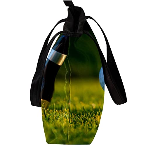 Women's Large Size Canvas Shoulder Bag Hobo Crossbody Handbag Casual Tote, Grass Golf