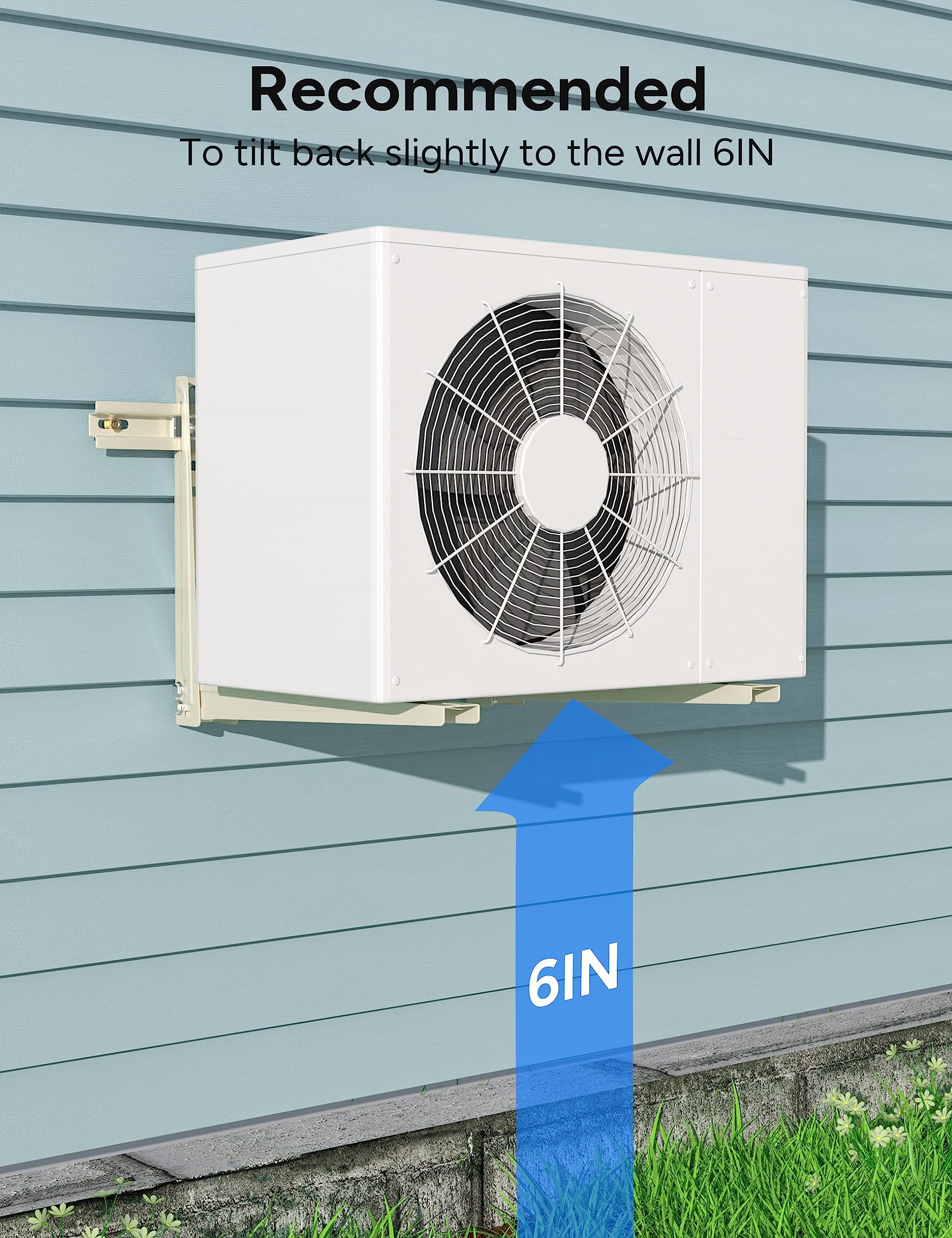 Toutgood Mini Split Wall Mounting Strong Bracket for 12000 Btu to 24000 Btu Outdoor Ductless Mini Split Air Conditioner Heat Pump AC Systems, Max 490 Lb Capacity