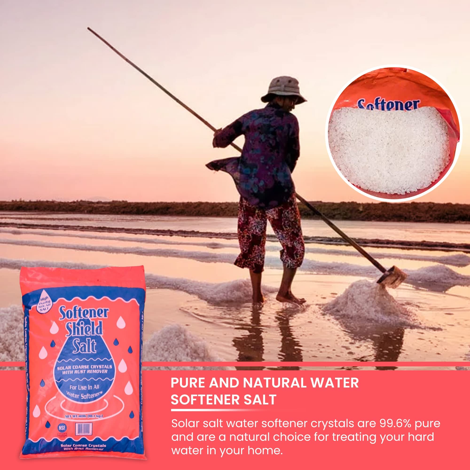 Softener Shield Salt w/ Rust Remover for Water Softeners