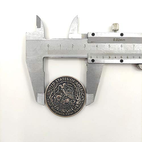 Valar Morghulis Antique Silver Coin Collection HOBO Skull Art Scythe Grim Reaper Punk Eagle Coin