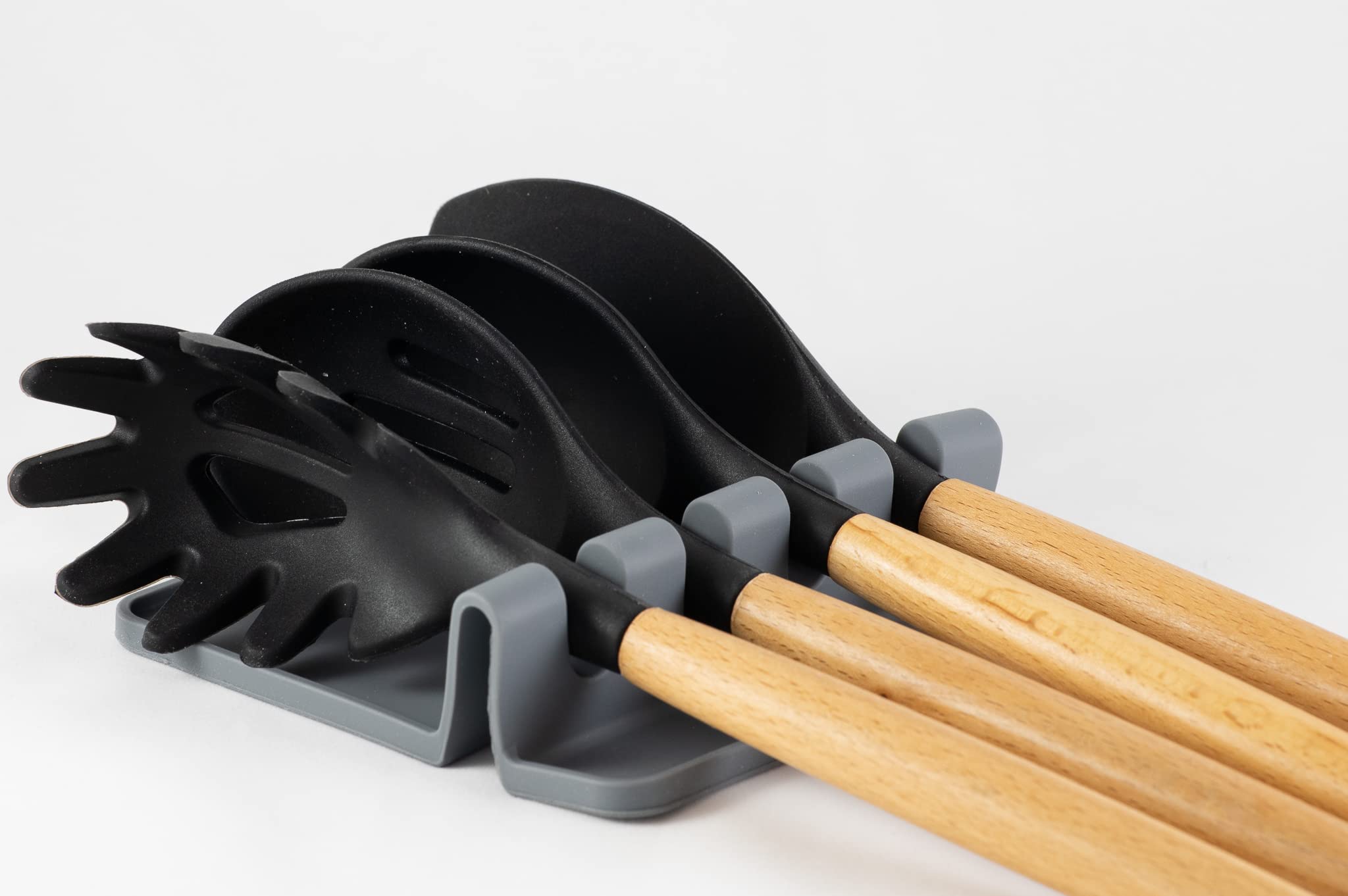 SOL - Silicone Utensil Rest with Drip Pad for Multiple Utensils, Heat-Resistant, BPA-Free Spoon Rest & Spoon Holder for Stove Top, Kitchen Utensil Holder for Spoons, Ladles, Tongs & More - by Sol