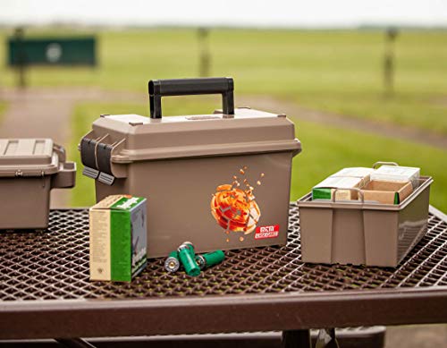 MTM SFRC Shotshell Field and Range Case, O-Ring Seal, Dual Latching System, USA Made, Dark Earth