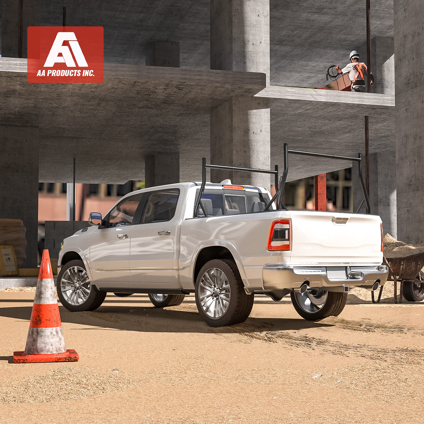 Non-Drilling Truck Rack, Pick-up Truck Utility Ladder Rack Black (USPTO Patent Pending)