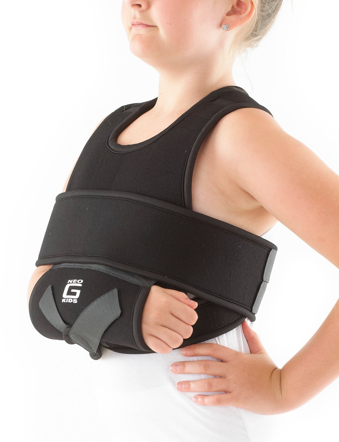 Neo-G Kids Comfort Shoulder Immobilizer - Breathable & Lightweight Fabric - For Pre/Post-Surgery Aid, Support & Elevate Arm, Injury Recovery, Arm Immobilization β Class 1 Medical Device β 1 Size