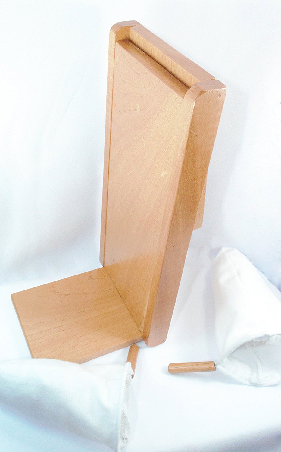 Ticoland Chorreador,Costa Rica Handmade Foldable Wooden Stand Coffee Maker,Included:1 Large+1 Medium Reusable Cloth Filters (Colador,Bolsa),Model:El Plegable-200,Color:Natural Wood