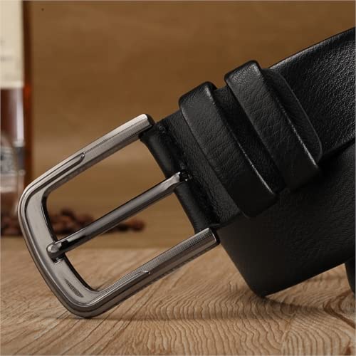 Wei-Secret Men's belt, artificial leather belt, environment-friendly belt, simple belt, casual belt, gifts for men, Father's Day gift (2 pieces)