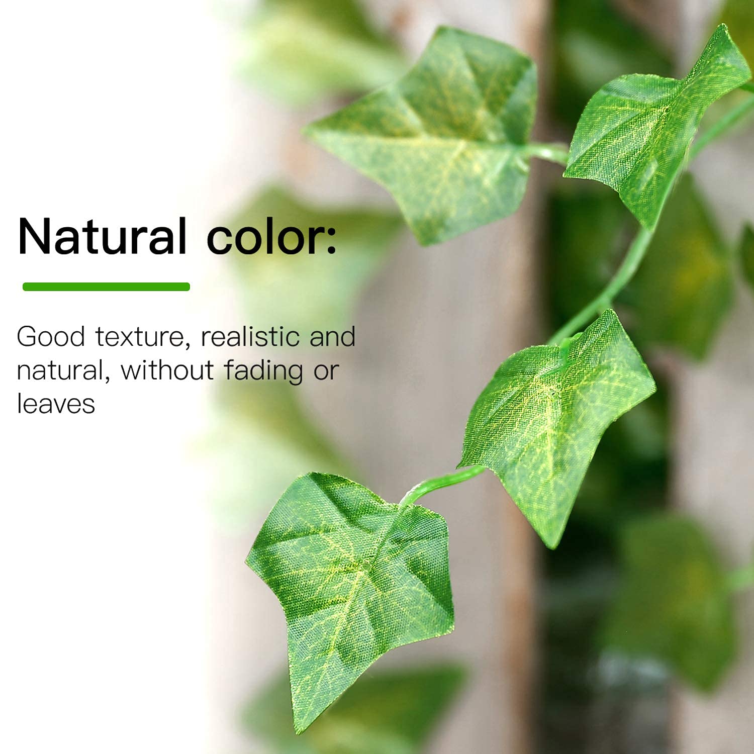 Qlarnaweer Artificial Fake Vines, 84Ft 12 Strands Artificial Ivy Leaf Greenery Garland Wall Decor Hanging Plants Foliage for Home Kitchen Garden Office Wedding Party