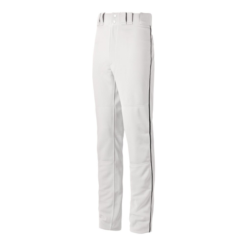 Mizuno Premier Pro Piped G2 Pants, White/Black, Medium