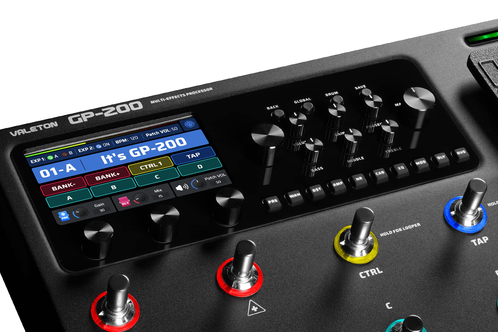 Valeton GP200 Multi Effects Processor + Gig Bag Black Bundle