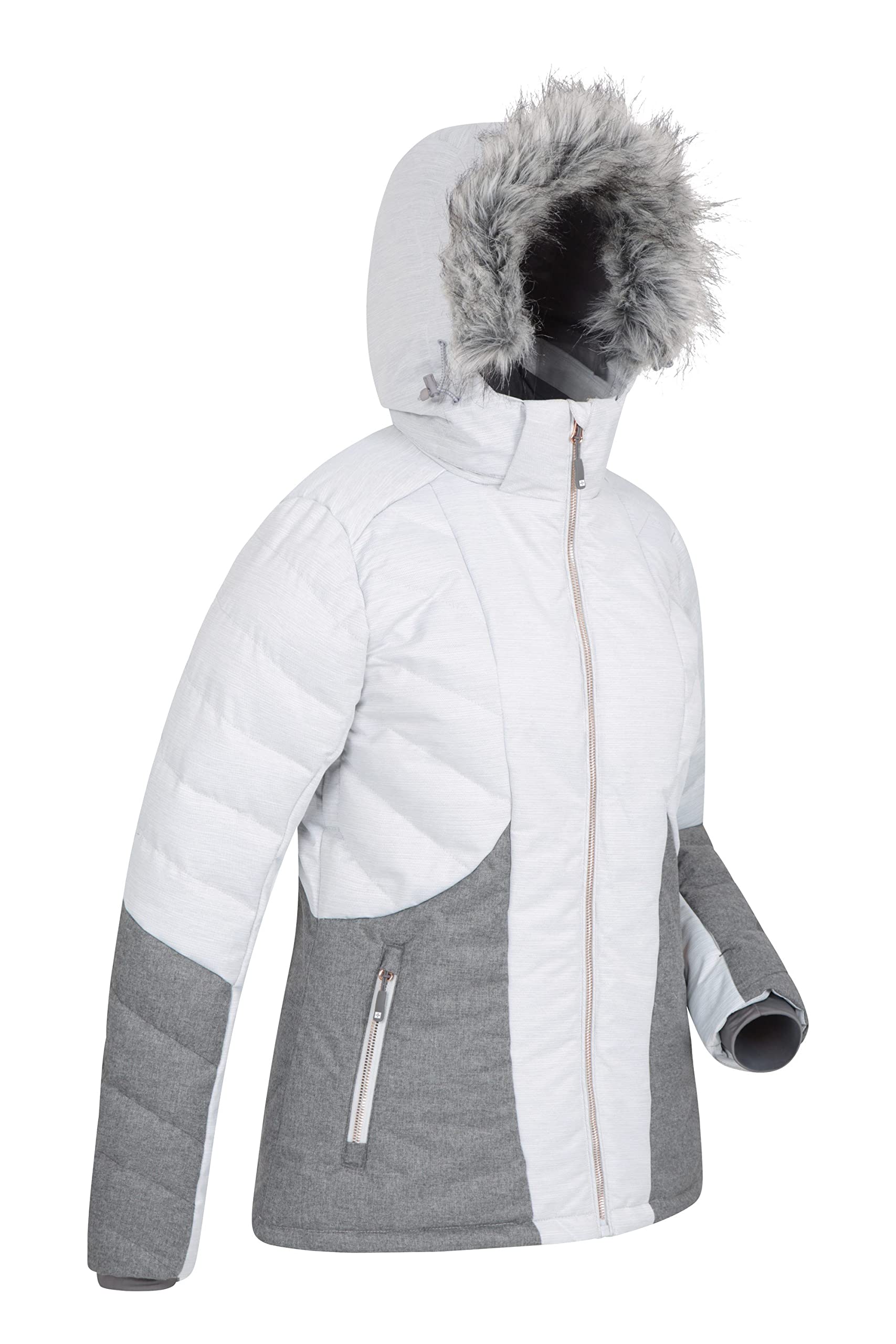 Mountain Warehouse Snowflake Womens Padded Ski Jacket - for Winter Light Grey 6