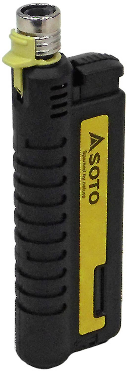 SOTO Pocket Torch - Refillable Extended Torch Lighter with Telescoping Burner Head, Electronic Ignition, Strong Wind-Resistant Butane Lighter for Candles, Grill, BBQ, Fireplaces, Camping, and more