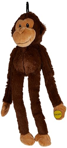 Multipet Swingin Safari Monkey 22-Inch Large Plush Dog Toy with Extra Long Arms and Legs with Squeakers