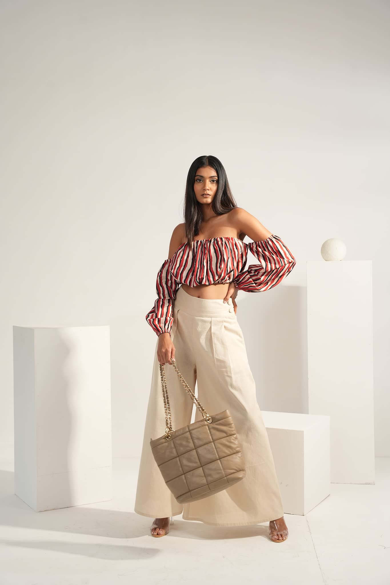 Tan&Brun Mahiki large tote bag with quilting in genuine leather for everyday use for Women