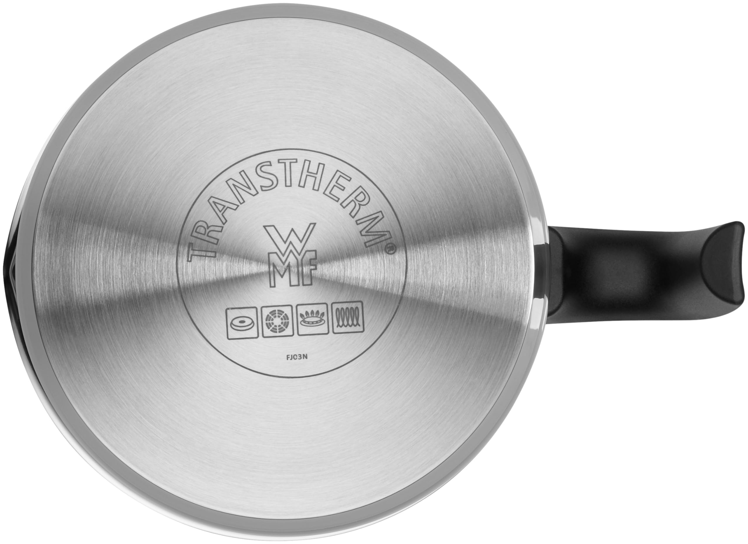 WMF 794769990 milk pot Ø 14 cm approx. 1,7l pouring rim Cromargan stainless steel brushed suitable for all stove tops including induction dishwasher-safe, Silver