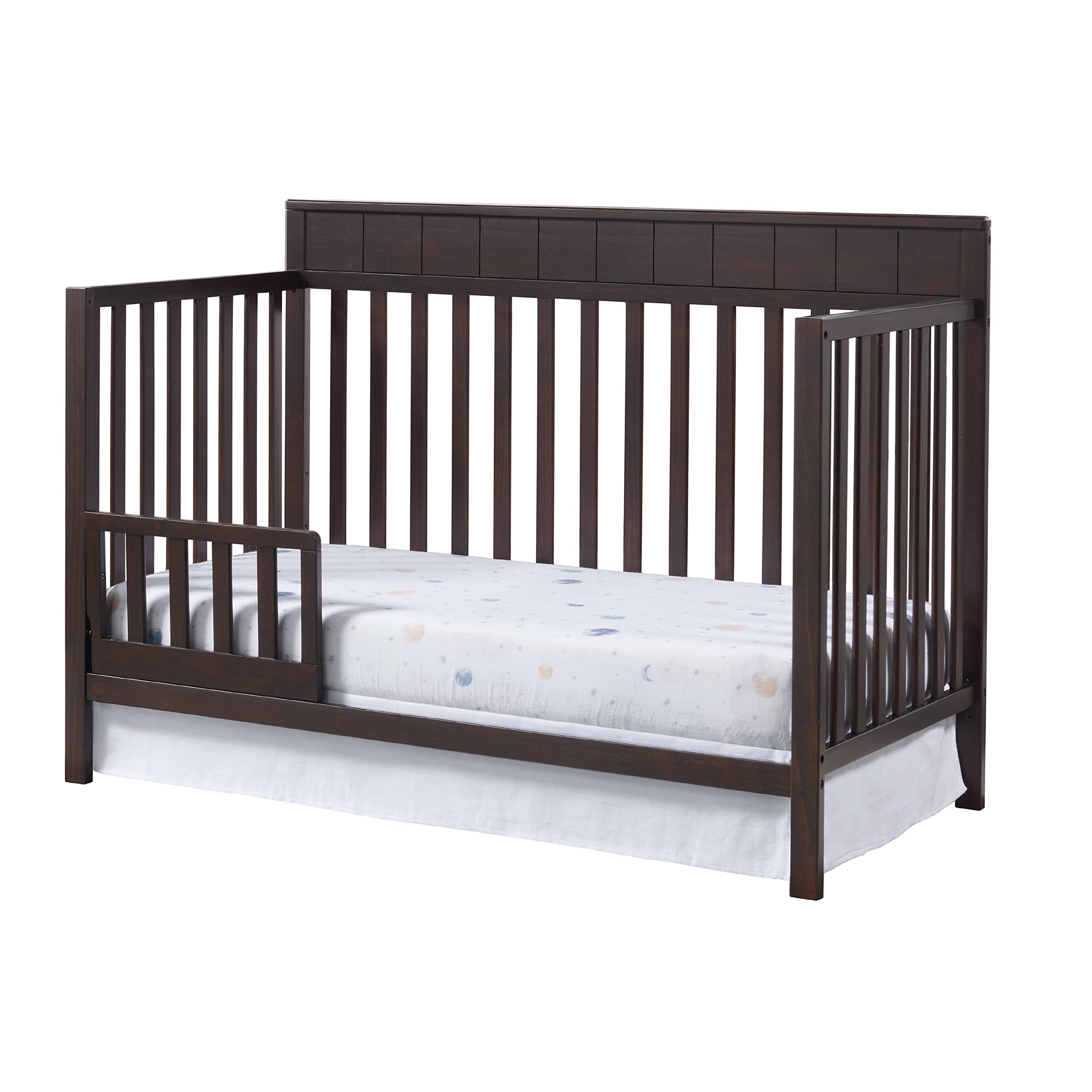Oxford Baby Logan Crib to Toddler Bed Guard Rail Conversion Kit, Espresso Brown, GreenGuard Gold Certified