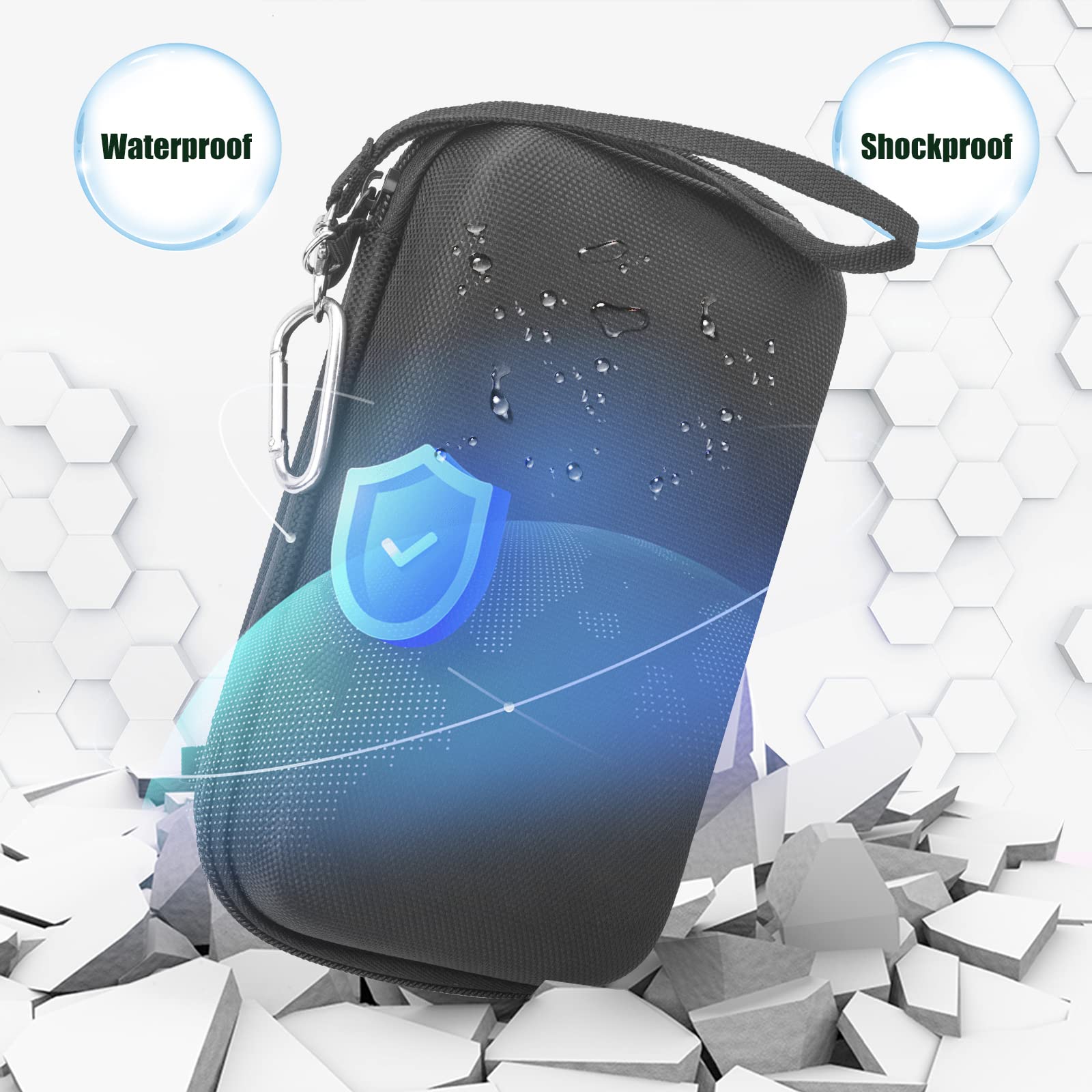 VocoxGpow Hard Case for Backbone One Mobile Gaming Controller[Shockproof] Carrying Case for Backbone One with Wristband,Keychain and Net Pocket for Accessories(Case Only)