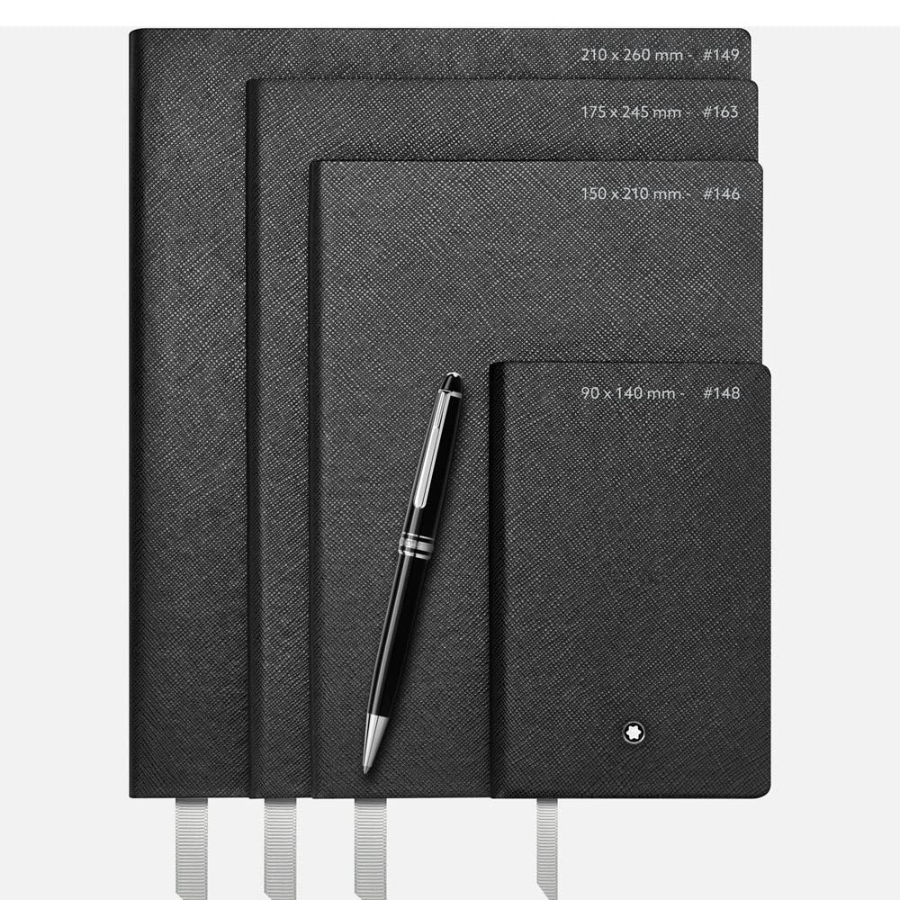 Montblanc Sketch Book Indigo Blank #149 Fine Stationery 116930 / Elegant Sketching Book with Leather Binding and Unlined Pages / 1 x (8.2 x 10.2 in.)