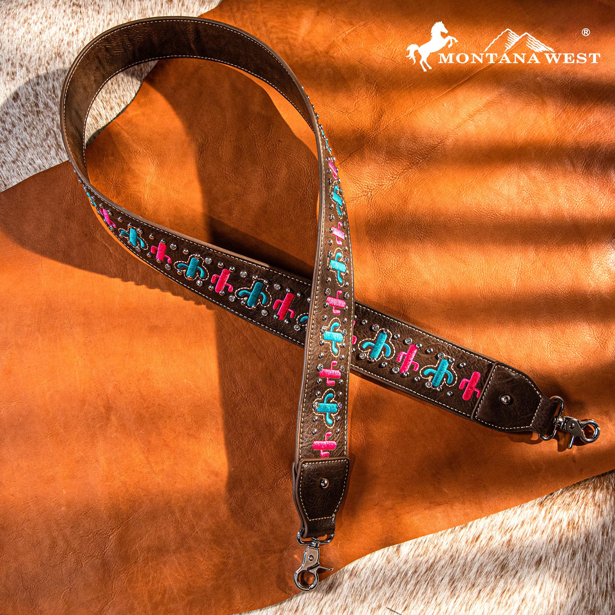 Montana West Western Purse Straps Crossbody Handbag Replacement Leather Strap on Purse Wide Straps PST-1016BK