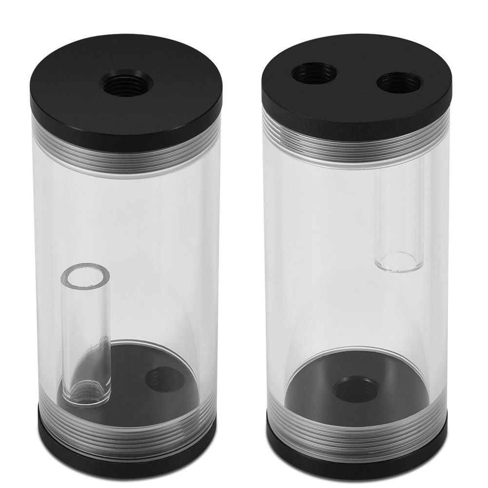 PC Water Pump,Computer Liquid Water Cooling Radiator Acrylic Cylinder Water Reservoir,Full Open Design Noise Reduction Water Cooling
