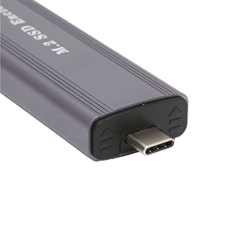 Toolless M.2 SSD Enclosure M.2 NVME NGFF SSD 10Gbps Type C USB3.0 Smart Hibernation Plug and Play for Desktop Tablet PC Grey
