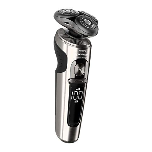 Norelco Series 9000 Sbaver, SP9860/86 Electric Shaver with SH98/72 Replacement Blade and SmartClick Precision Trimmer - Bundle
