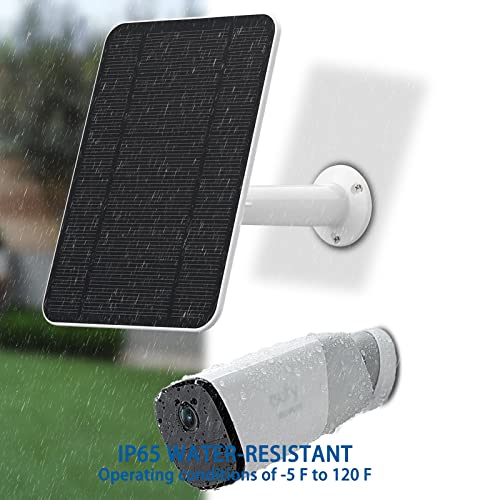 Solar Panel Compatible with Eufycam 2C/2C Pro/E40/E20/2/2 Pro/E, Includes Secure Wall Mount, IP65 Weatherproof,13.1ft Power Cable(1-Pack)