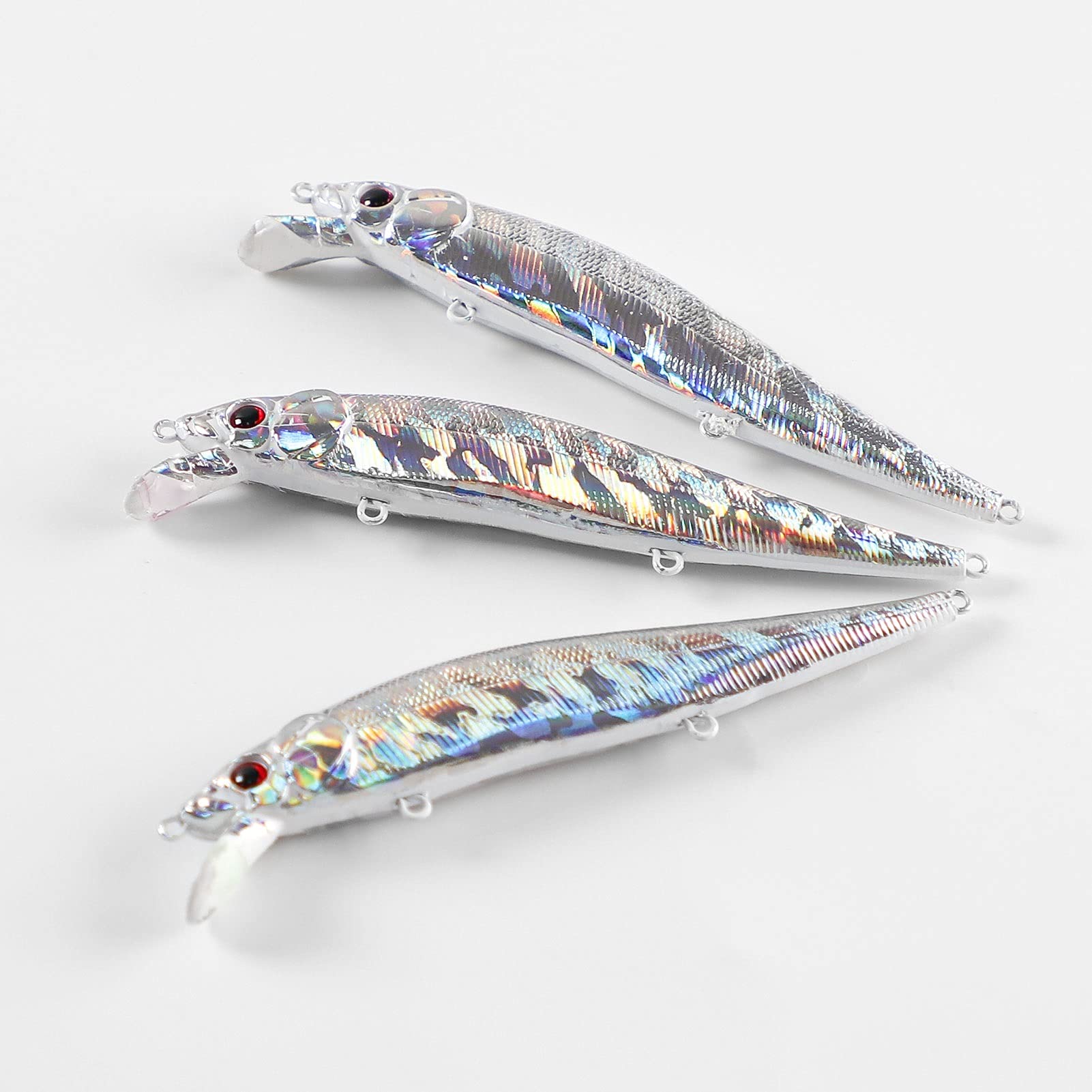 SLNFXC 20pcs/Set 12cm 12g Minnow Crankbait Hard Fishing Lures Holographic Slow Sinking Jerkbaits with Weight Transfer System
