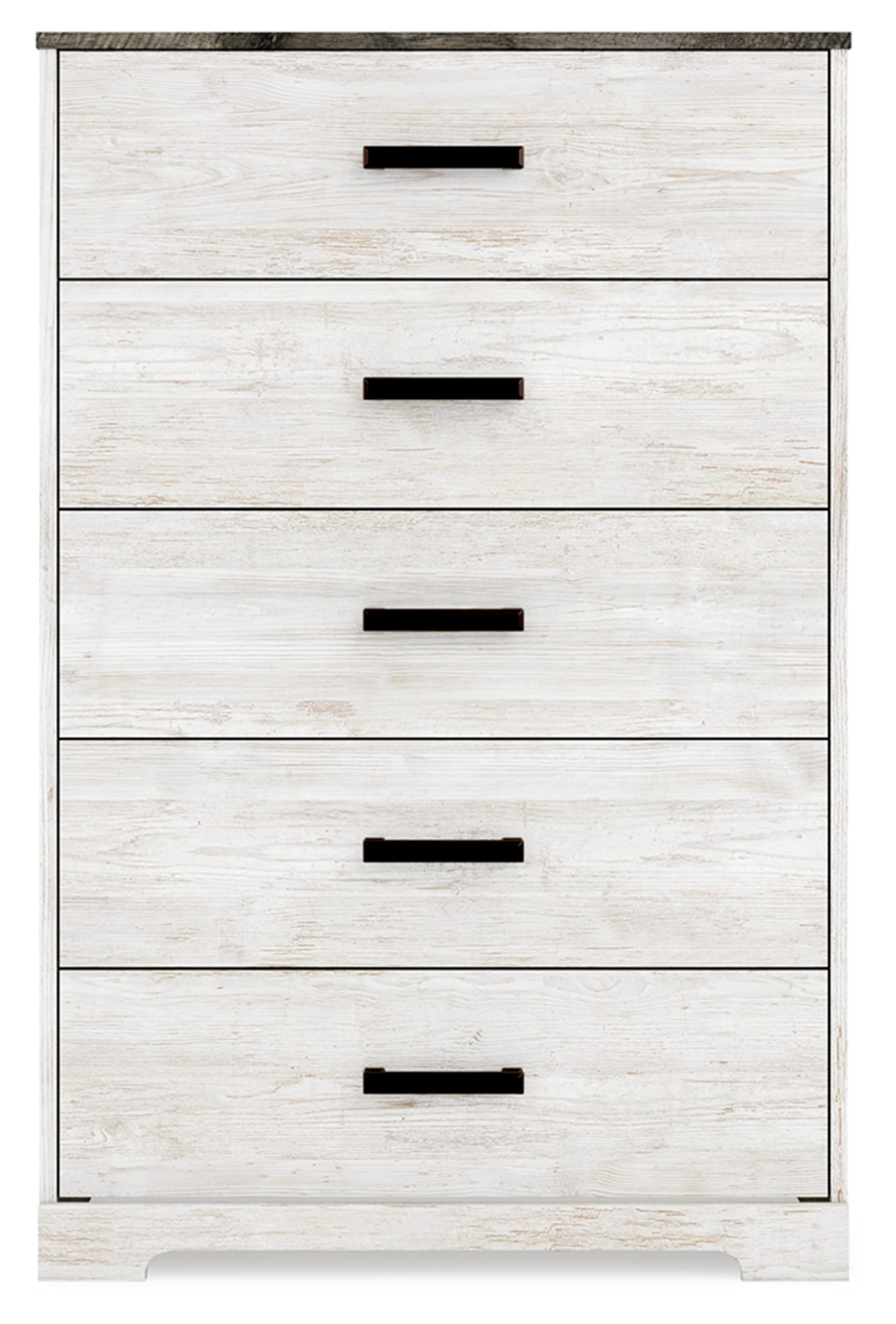Signature Design by Ashley Shawburn Modern Farmhouse 8 Drawer Dresser, Whitewash & Dark Gray