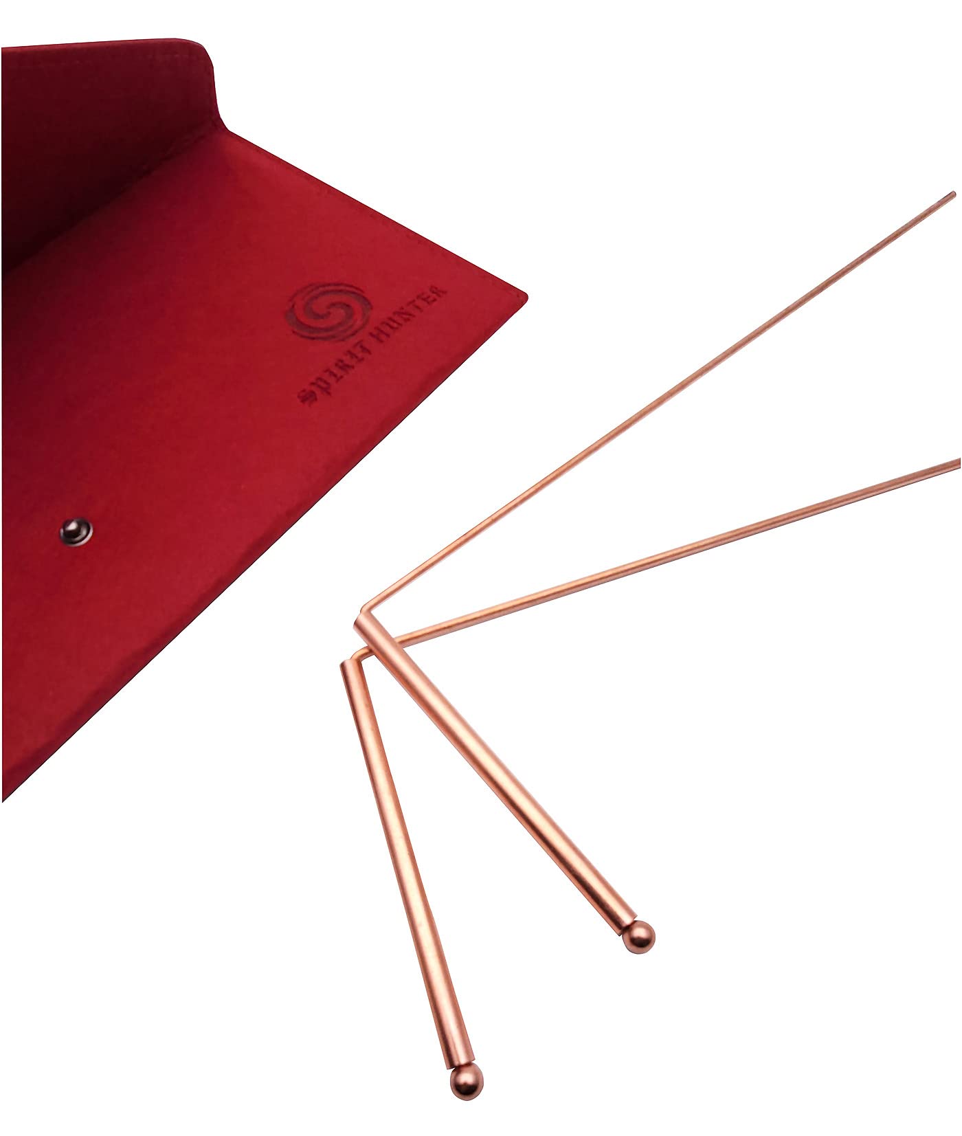 Spirit Hunter 99.9% Copper Dowsing Rod - Detect Gold, Water, Ghost Hunting etc - 2pcs Divining Rods with Bag.