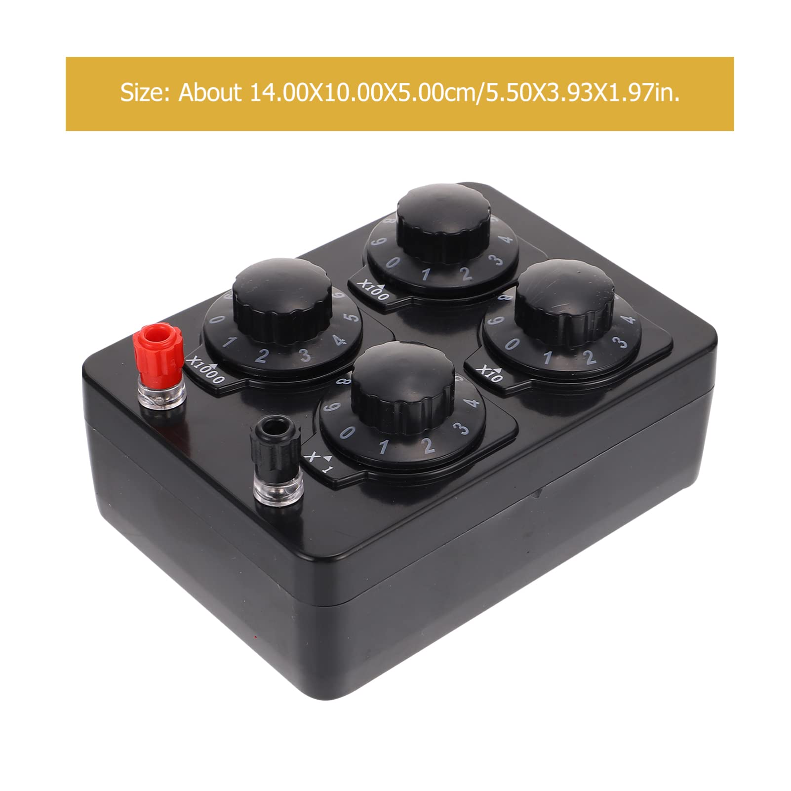 VILLCASE Physical Electrical Adjustment Resistance Variable Resistance Box 0-9999 Ohm