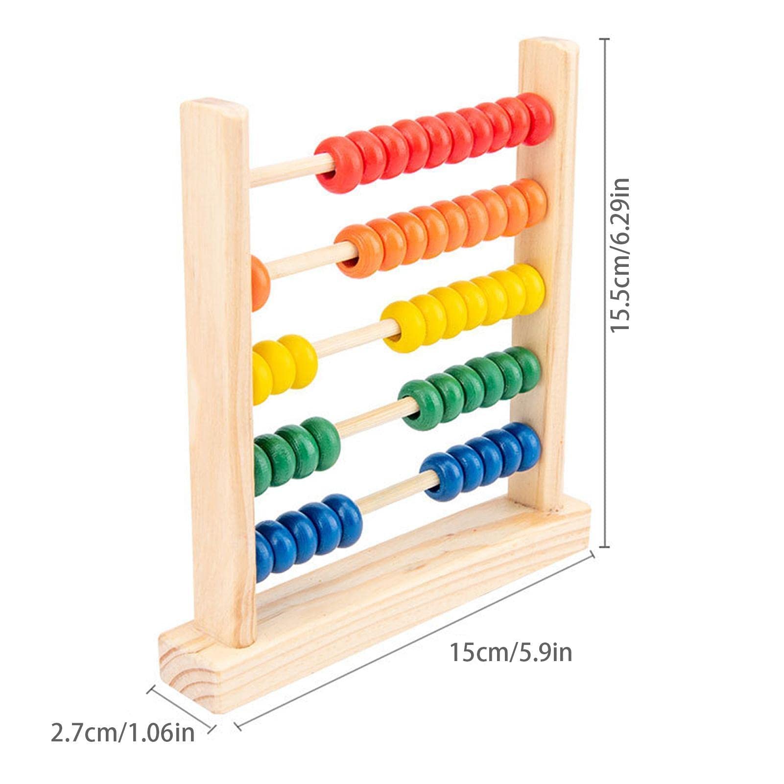 Wooden Abacus Classic Counting Tool Educational Abacus for Kids Math Preschool Math Learning Toy for 3+ Years Old