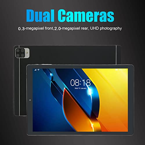 Yoidesu 10.1 Inch Tablet Android 12, Ten Core Pad with Dual Camera, 6GB Ram 128GB ROM, WiFi/Bluetooth, Support 128GB Memory Card, 1960x1080 HD IPS Screen, 8800mAh Battery, Black (US)