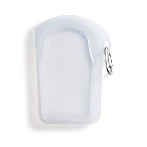 Stasher Silicone Reusable Storage Bag, Go Bag (Clear) | Food Meal Prep Storage Container | Lunch, Travel, Makeup, Gym Bag | Freezer, Oven, Microwave, Dishwasher Safe, Leakproof