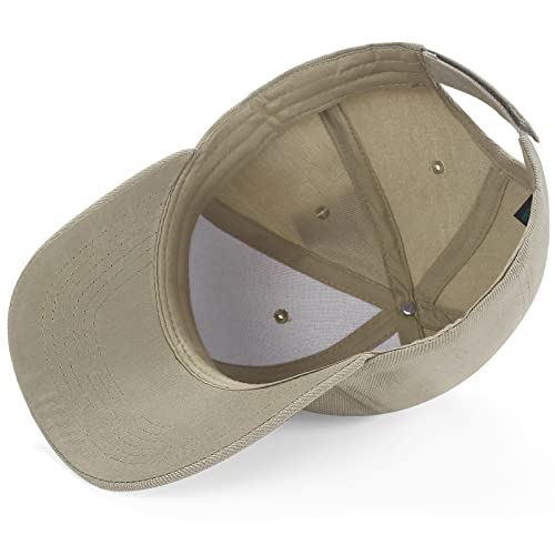 Women's Baseball Caps Trendy Unisex Hat Men's Sun Hat Fashionable Tweed Fabric Summer Winter Adjustable Size Trucker Hats (Khaki 01)