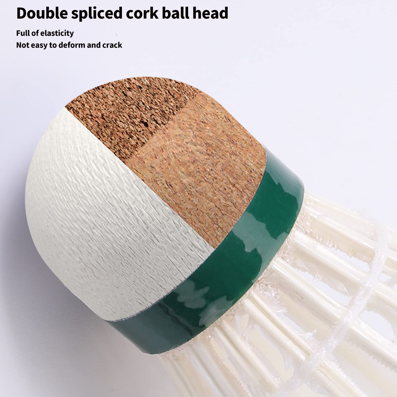 TENGAOSI Duck Feather Badminton Shuttlecocks with Great Stability and Durability, with Speed 77 Badminton Birdies for Outdoor and Indoor, Shuttlecock Feather (Red-T1)
