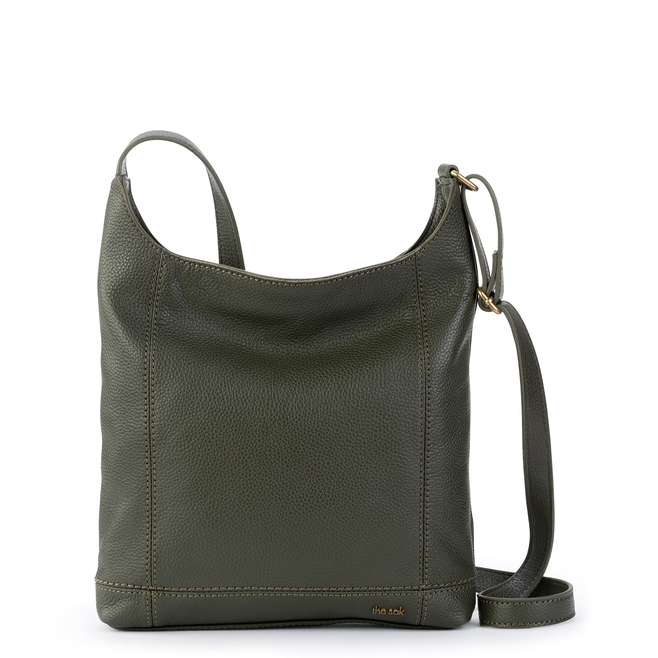 The Sak Womens De Young Crossbody In Leather, Moss, One Size US