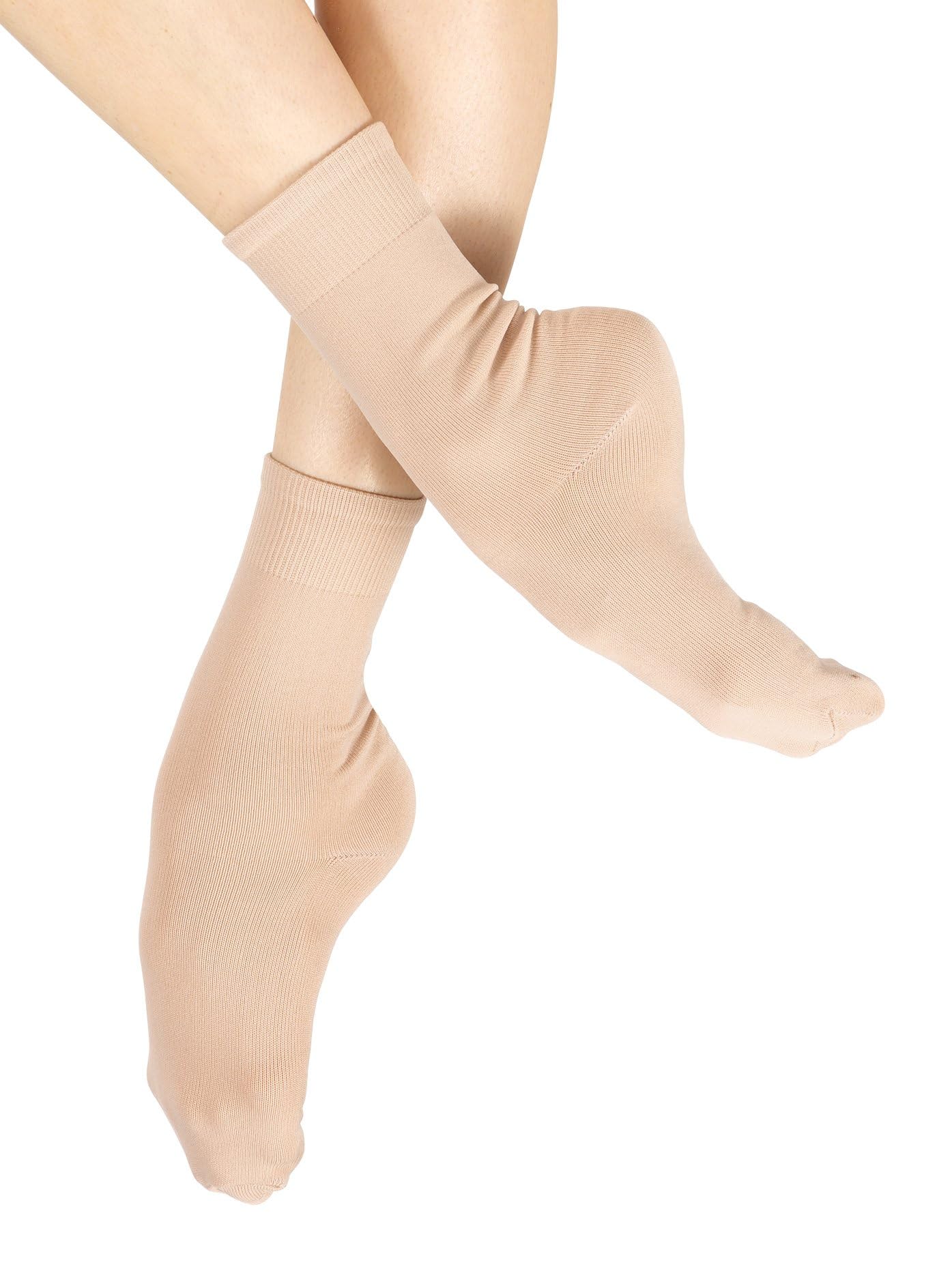 Natalie Dancewear Kids Skin Tone Dance Socks Black NSOCKC