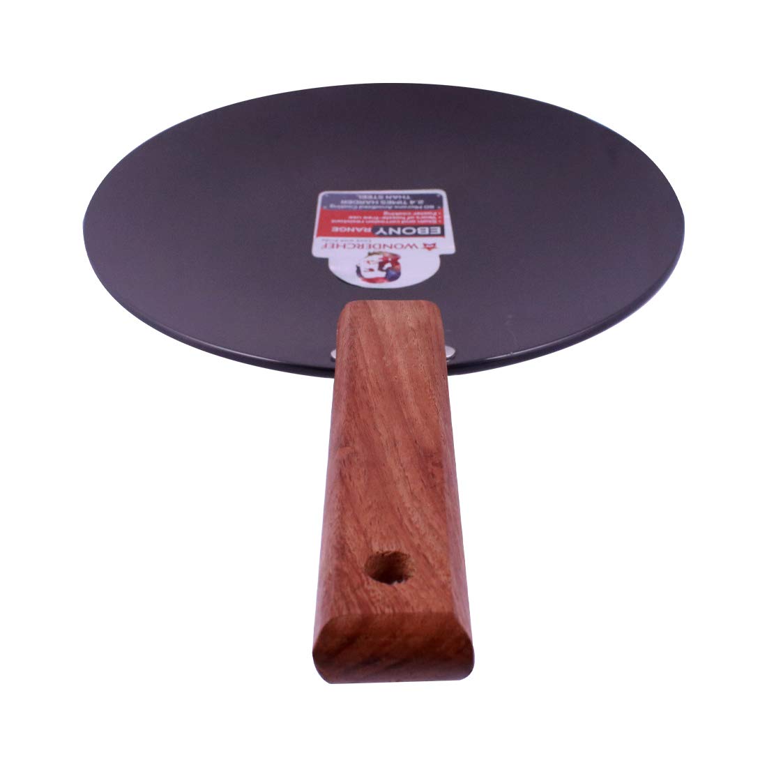 Wonderchef Hard Anodized Pure Grade Aluminum PFOA-Free Indian Cooking Roti Naan Paratha Tawa; 25 cm Pan, Black