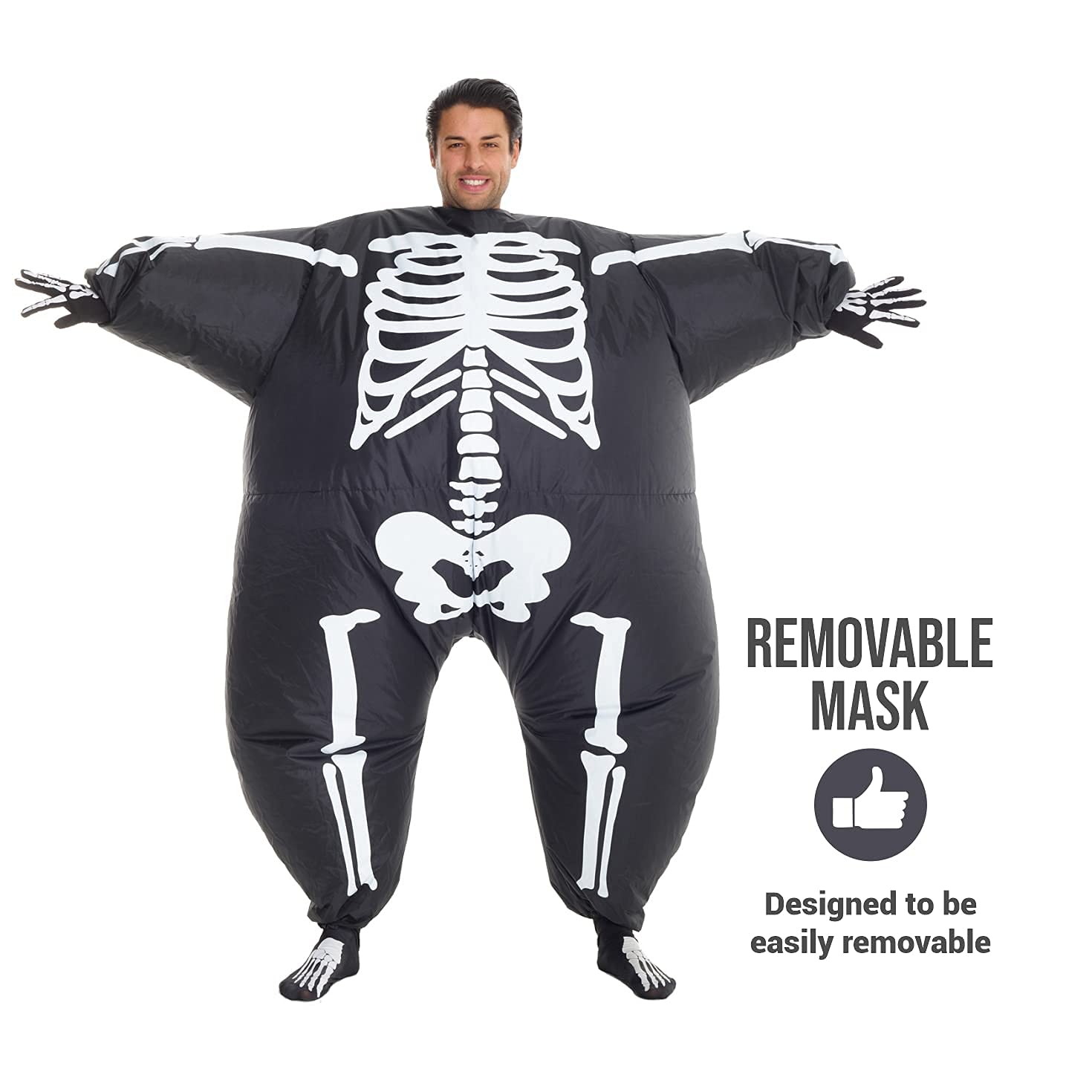 Morph Megamorph Halloween Inflatable Skeleton, Skeleton Blow Up Halloween Costumes, Skeleton Inflatables, Blow Up Suit