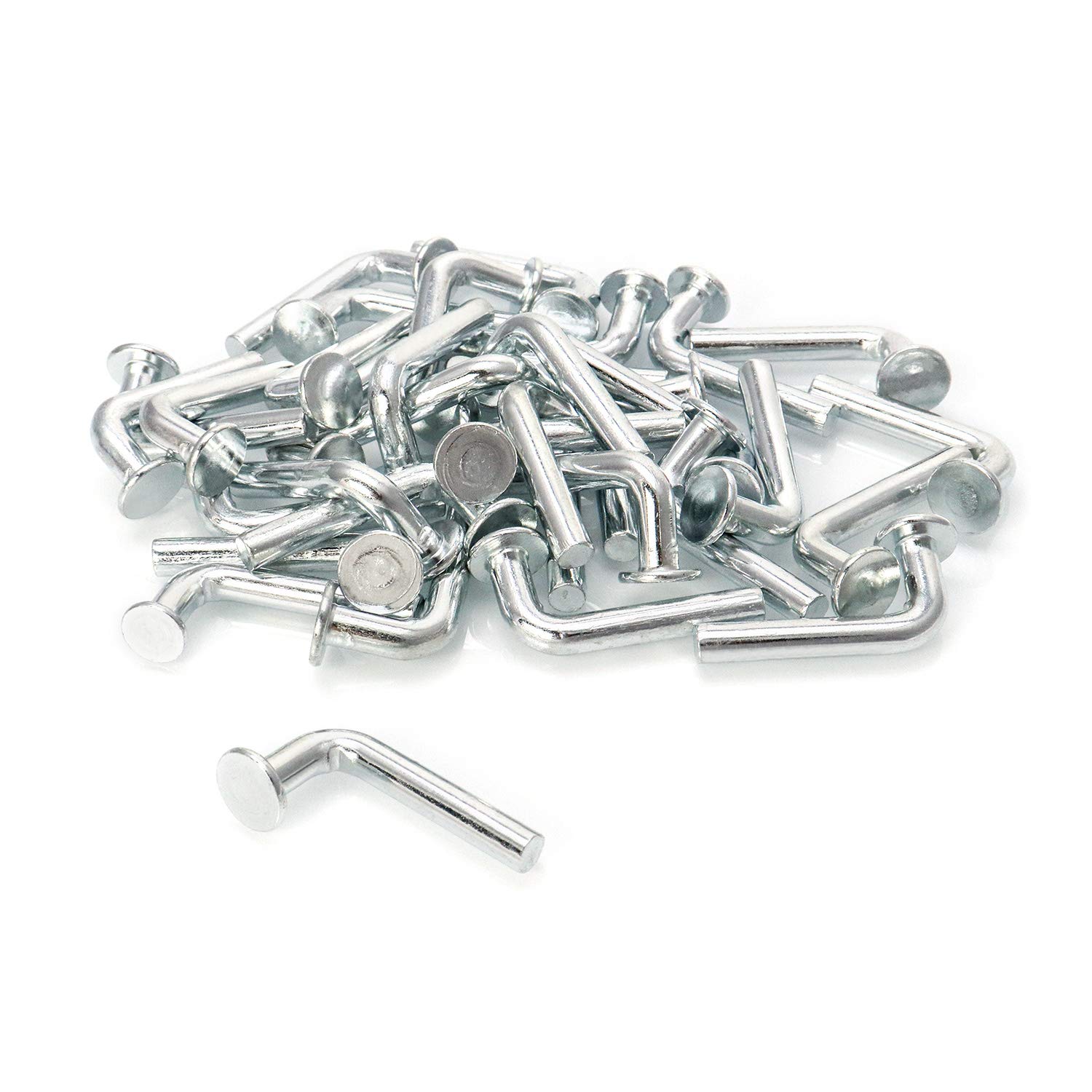 QWORK Pallet Rack Drop Pin, Heavy Duty J Bolt Safety Universal Pins, Pack of 50, M7x30mm