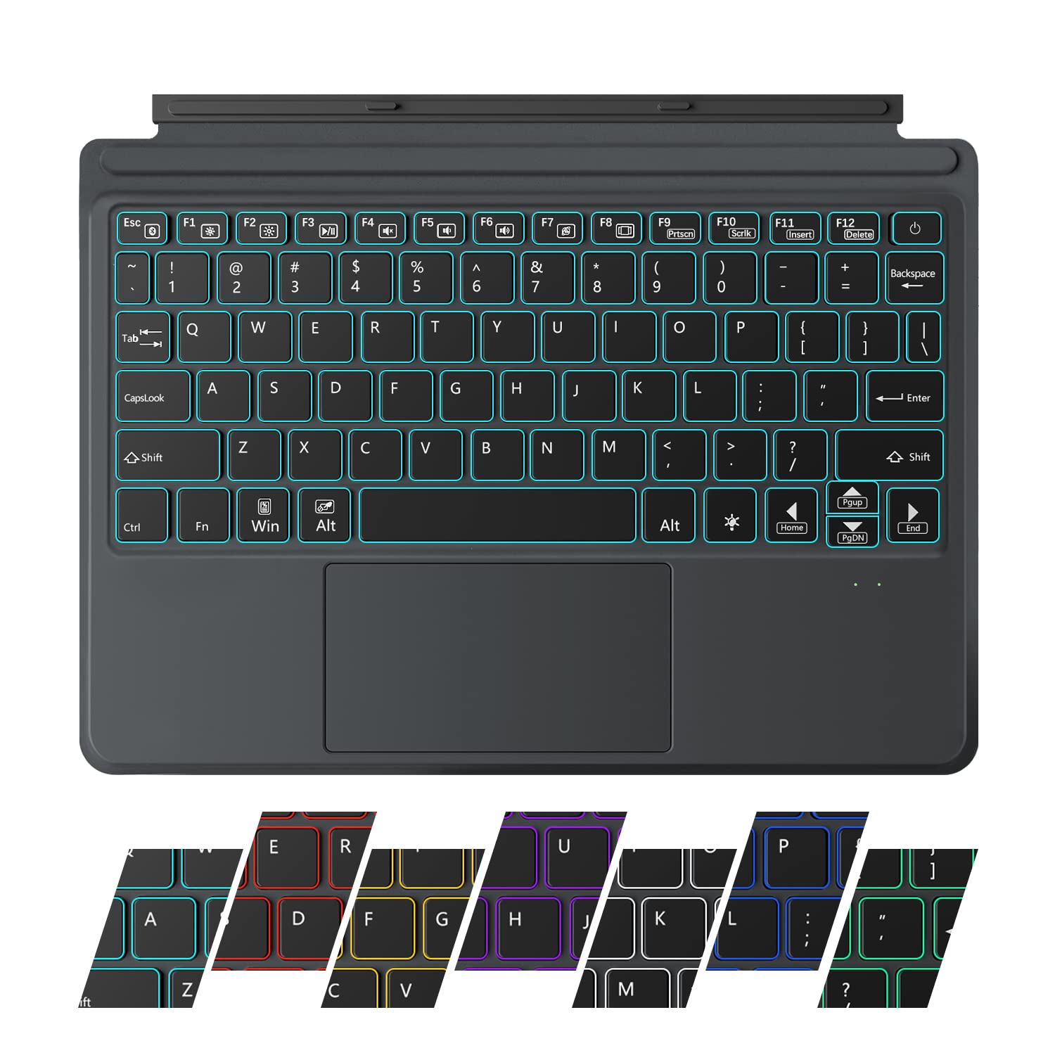 Uogic Type Cover for Microsoft Surface Go 3/Surface Go 2/Surface Go, Ultra-Slim Portable Bluetooth Wireless Surface Go Keyboard with Backlight, Rechargeable & Long Standby Time, Surface Go Accessories