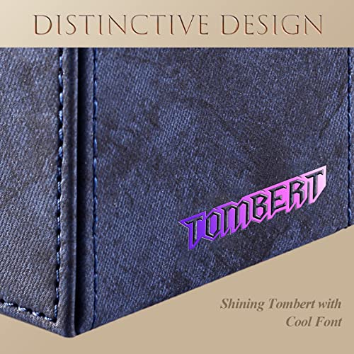 tombert 150+ Premium Deck Box for MTG, PTCG, Large Capacity with 2 Dividers, Fits 150+ Sleeved Cards TCG Trading Card Games (Horizontal- Lotus)