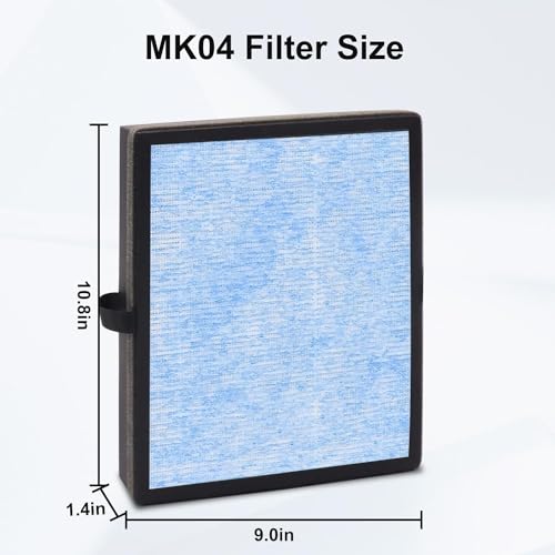 MK04 Replacement Filter Compatible With Aroeve - H13 Hepa Filter Replacement For Filte Pet Dander,2 Pack Replacement Filter For Bedroom And Office, Part #MK04LX