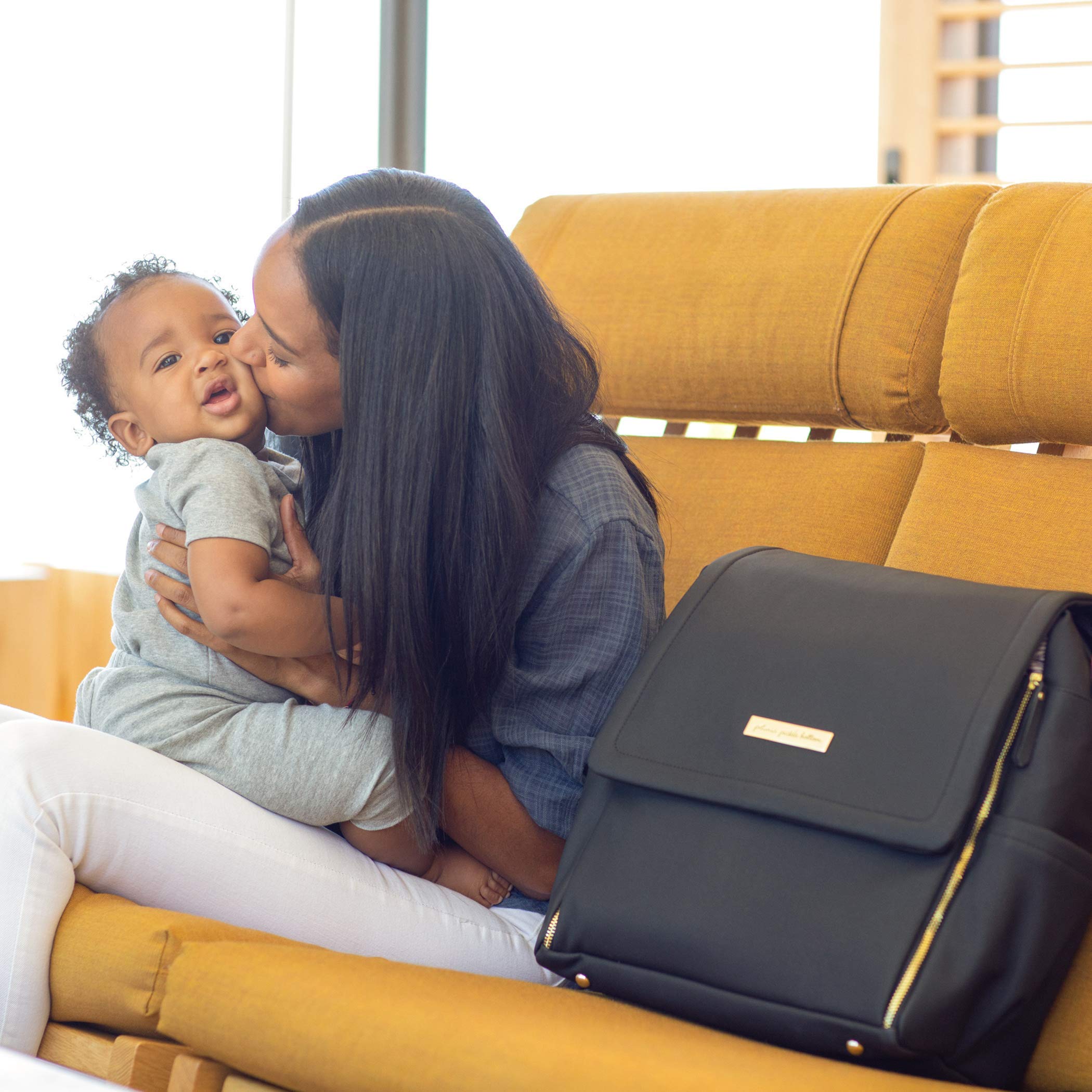 Petunia Pickle Bottom Boxy Backpack | Diaper Bag | Diaper Bag Backpack for Parents | Top-Selling Stylish Baby Bag | Sophisticated Backpack for On The Go Moms | Moonless Rose Embossed