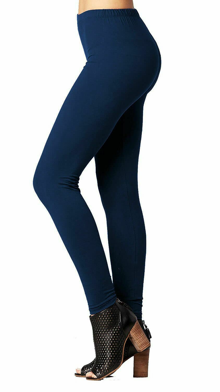Therma Pro Women's Fleece Lined Winter Leggings - High Waist Thermal Ultra Soft Pants, Navy Blue, Large