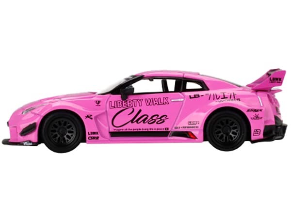 Truescale Miniatures Ver. 1 LB-Silhouette Works GT RHD (Right Hand Drive) Pink w/Graphics Ltd Ed 4200 pcs 1/64 Diecast Model Car by True Scale Miniatures MGT00281