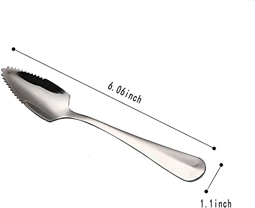 Stainless Steel Grapefruit Spoons, Jagged Grapefruit Spoon, Suitable for Citrus Fruits, Kiwi, Salads and Desserts, Set of 6…